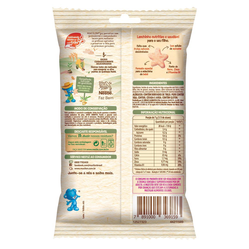 Mucilon Snack Morango E Banana 35g - PanVel Farmácias
