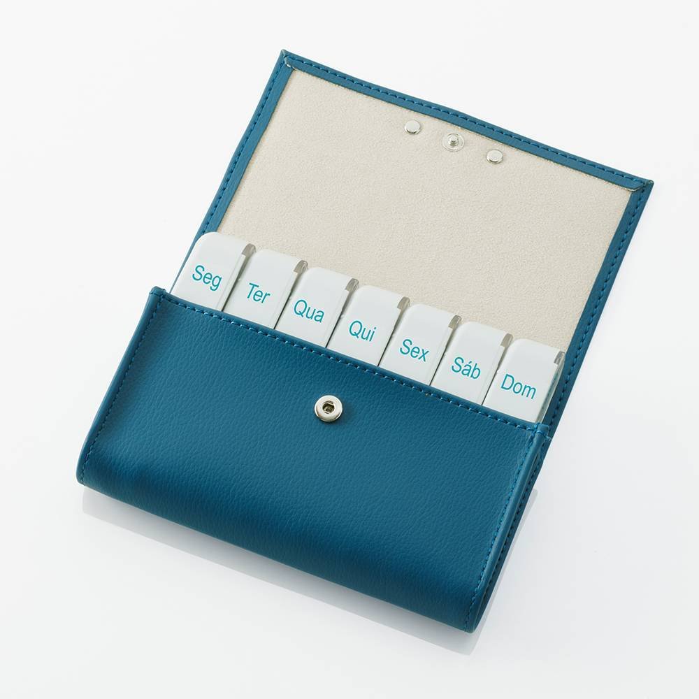 Organizador De Comprimidos Semanal Pilbox Liberty V4 Azul Petróleo ...