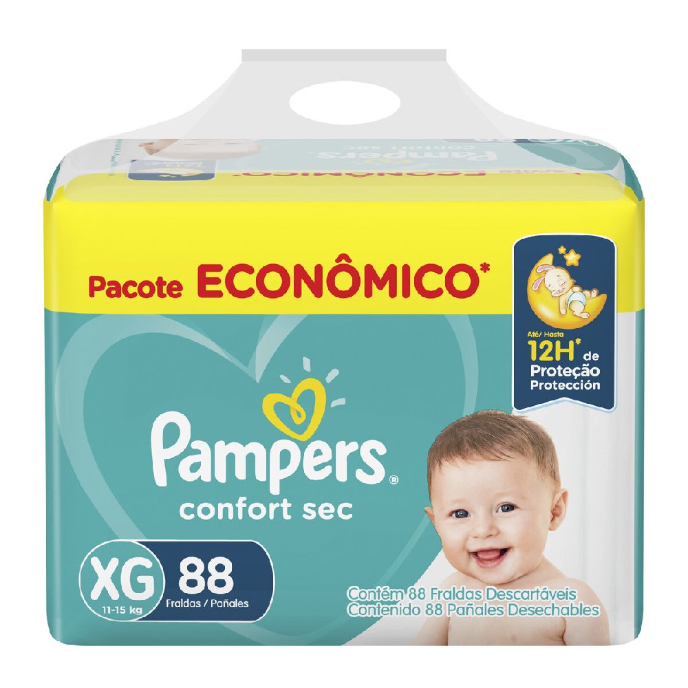 Fralda Pampers Confort Sec Max Xg Com 88 Unidades - PanVel Farmácias