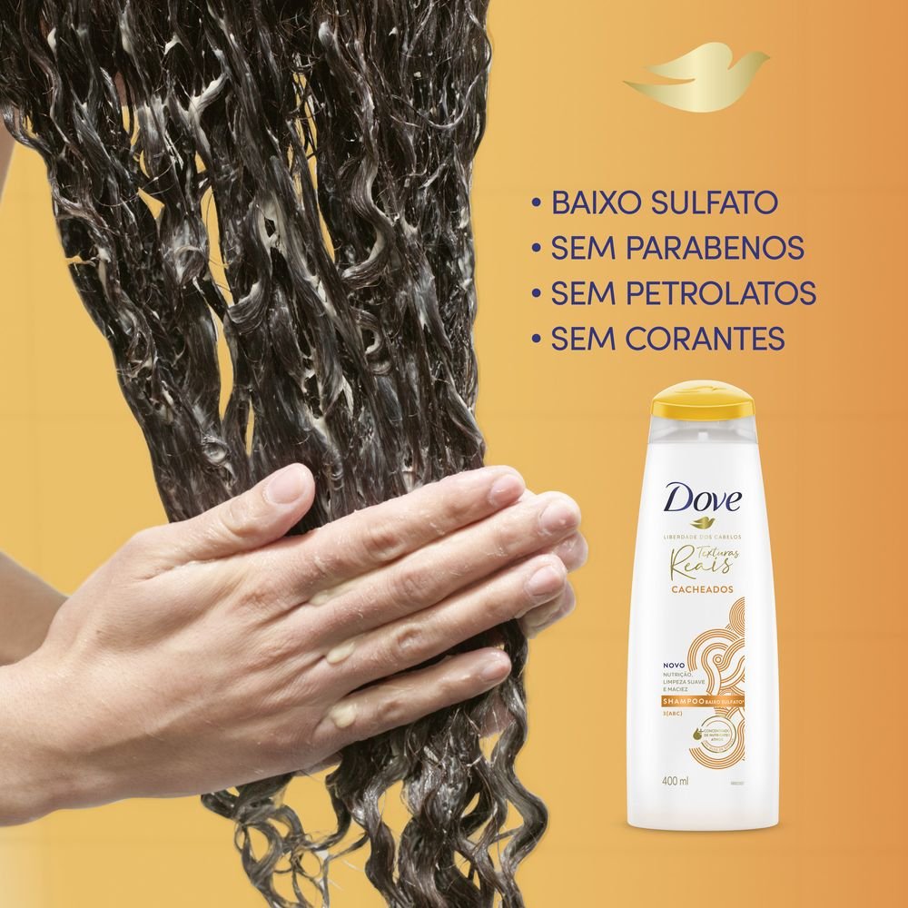 Shampoo Dove Texturas Reais Cacheados 400ml - PanVel Farmácias