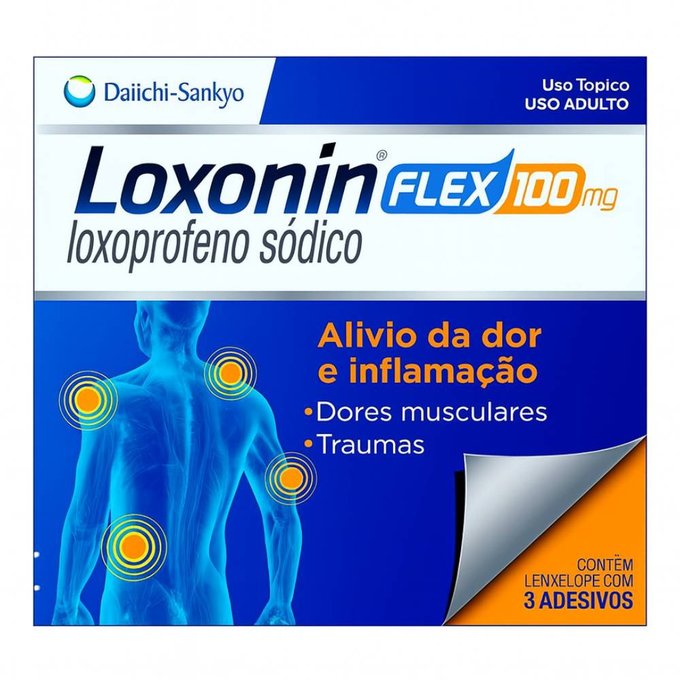Loxonin Flex 100mg 3 Adesivos - PanVel Farmácias