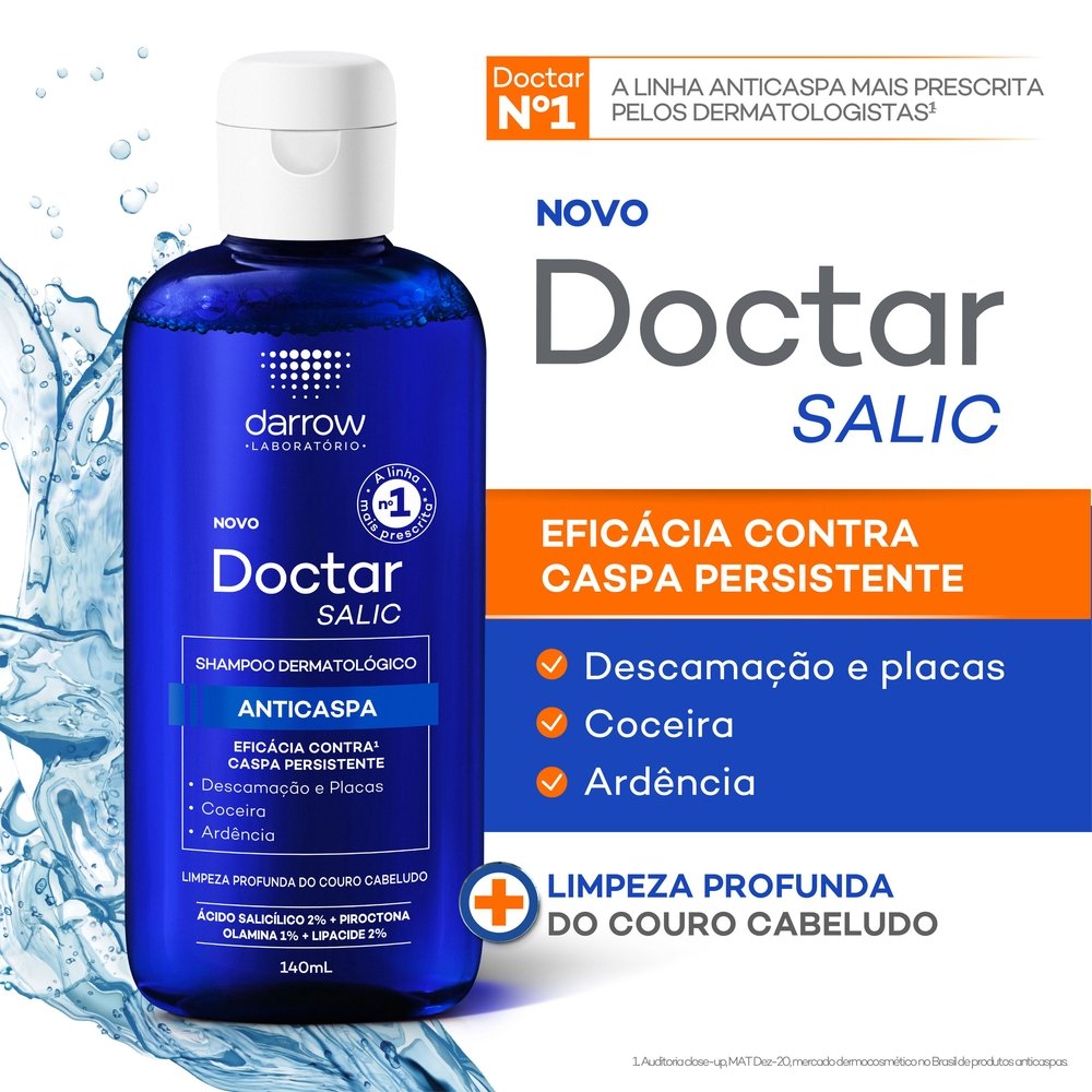 Shampoo Anticaspa Doctar Salic Darrow 140ml - PanVel Farmácias