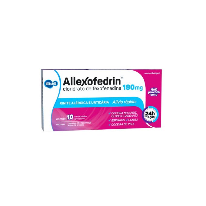 Allexofedrin 180mg 10 Comprimidos Revestidos - PanVel Farmácias