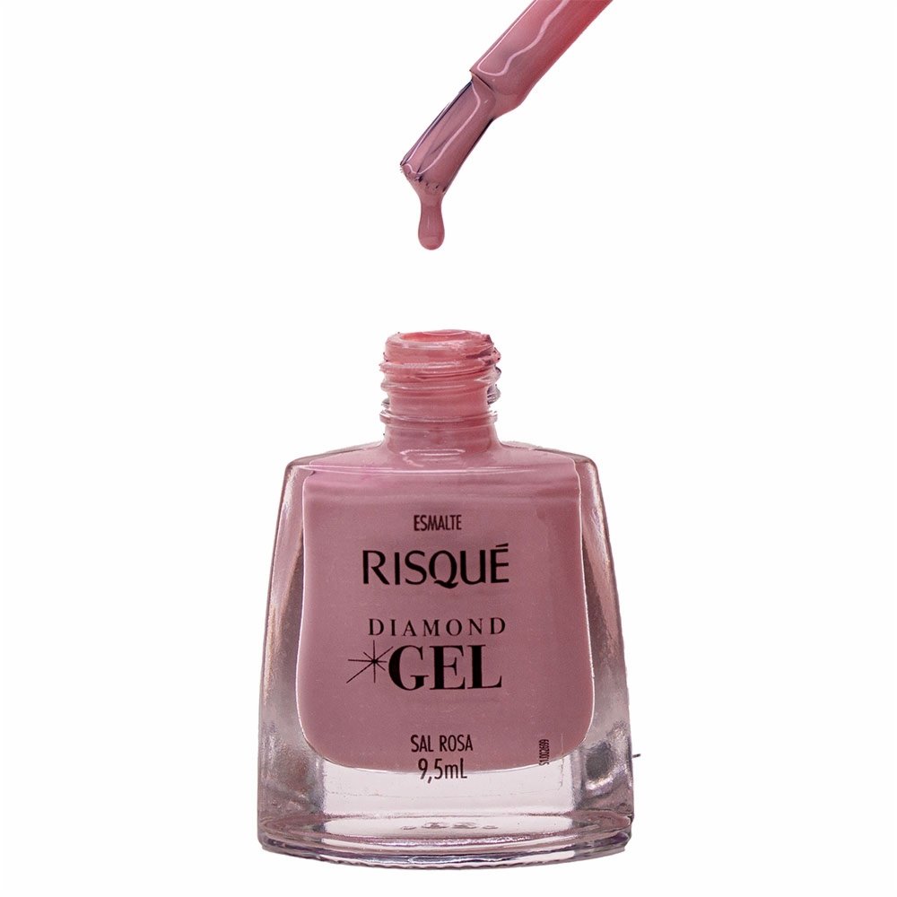 Esmalte Risqué Diamond Gel Sal Rosa Cremoso 9,5ml - PanVel Farmácias