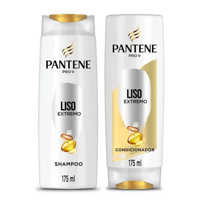 Kit Pantene Liso Extremo Shampoo 175ml + Condicionador 175ml - PanVel Farmácias