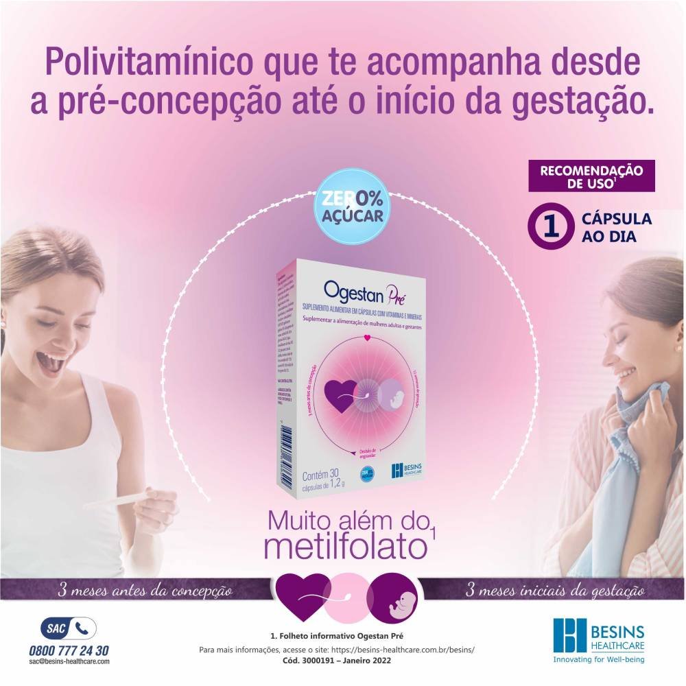 Ogestan Pré 30 Capsulas - PanVel Farmácias