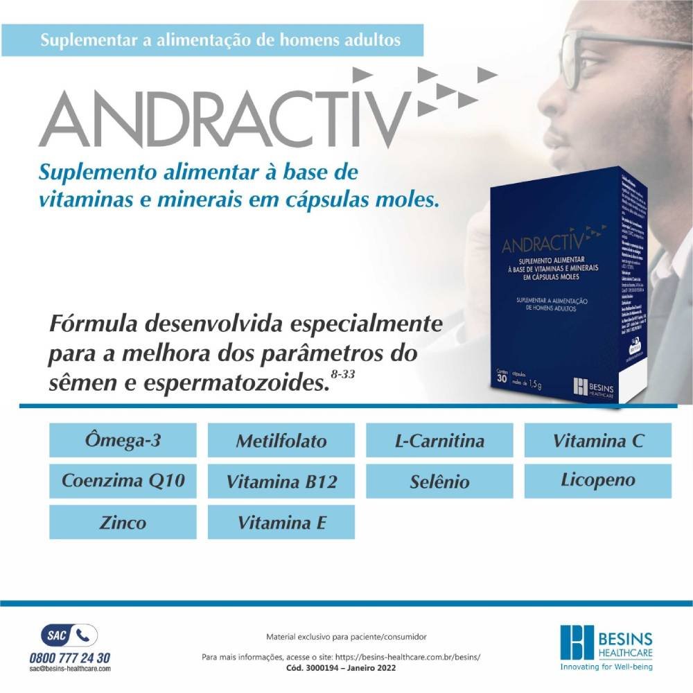 Andractiv 30 Cápsulas - PanVel Farmácias