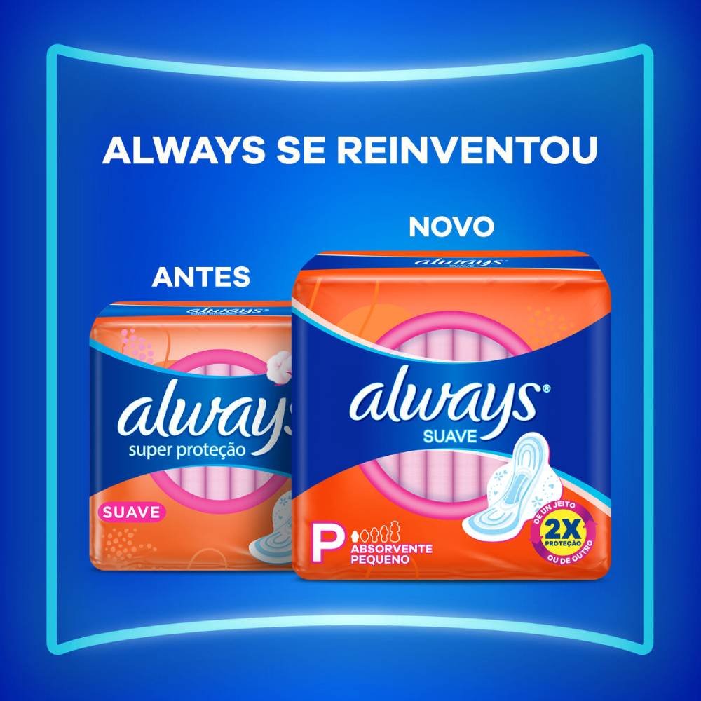 Absorvente Always Tamanho P Suave Com Abas 8 Unidades - PanVel Farmácias