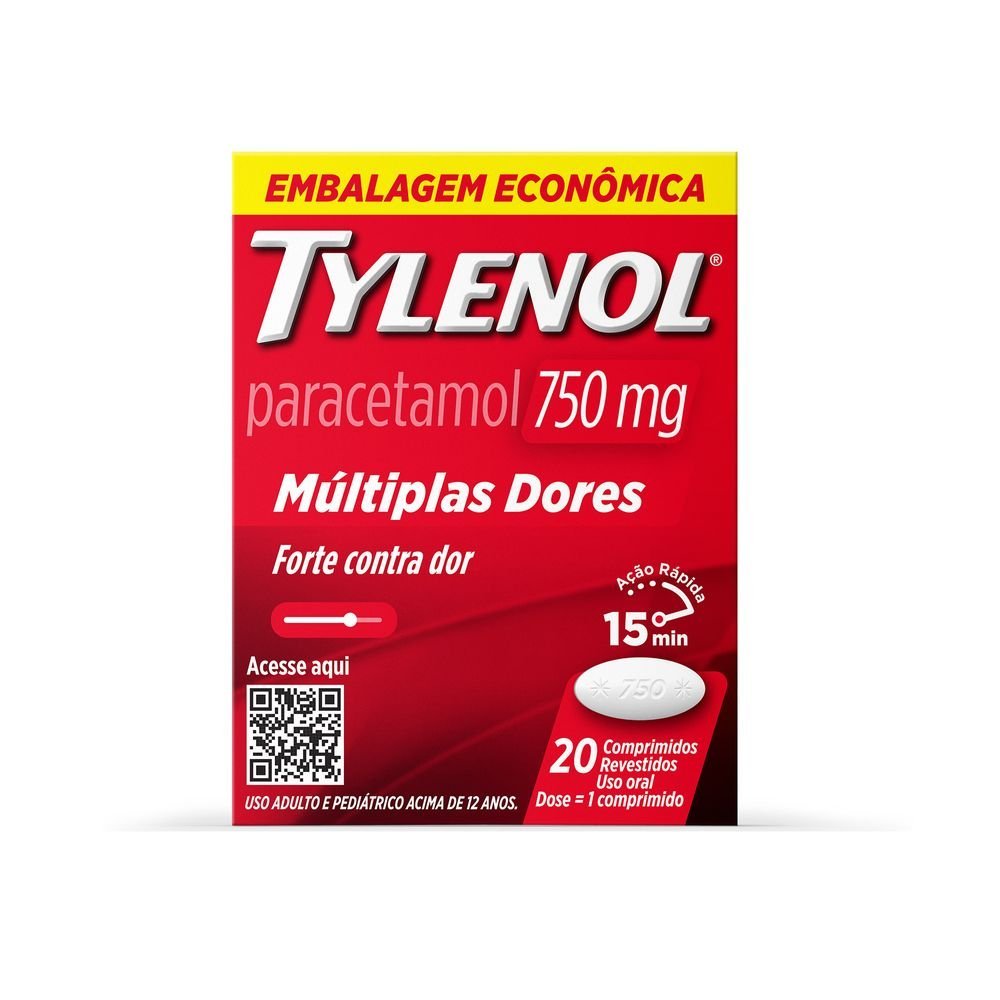 Tylenol 750mg 20 Comprimidos - PanVel Farmácias