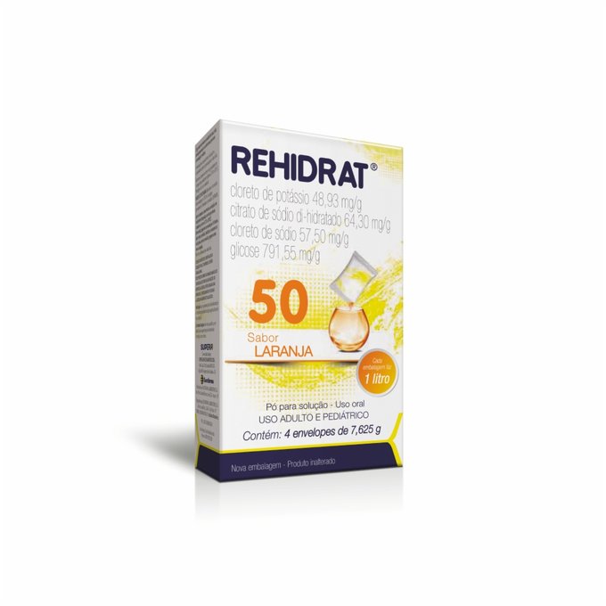 Rehidrat 50 Laranja 4 Envelopes - PanVel Farmácias