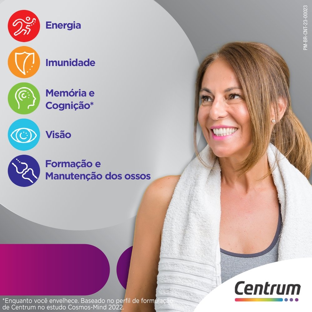 Multivitaminico Centrum Select Mulher 50 + Vitaminas De A A Z 60 ...