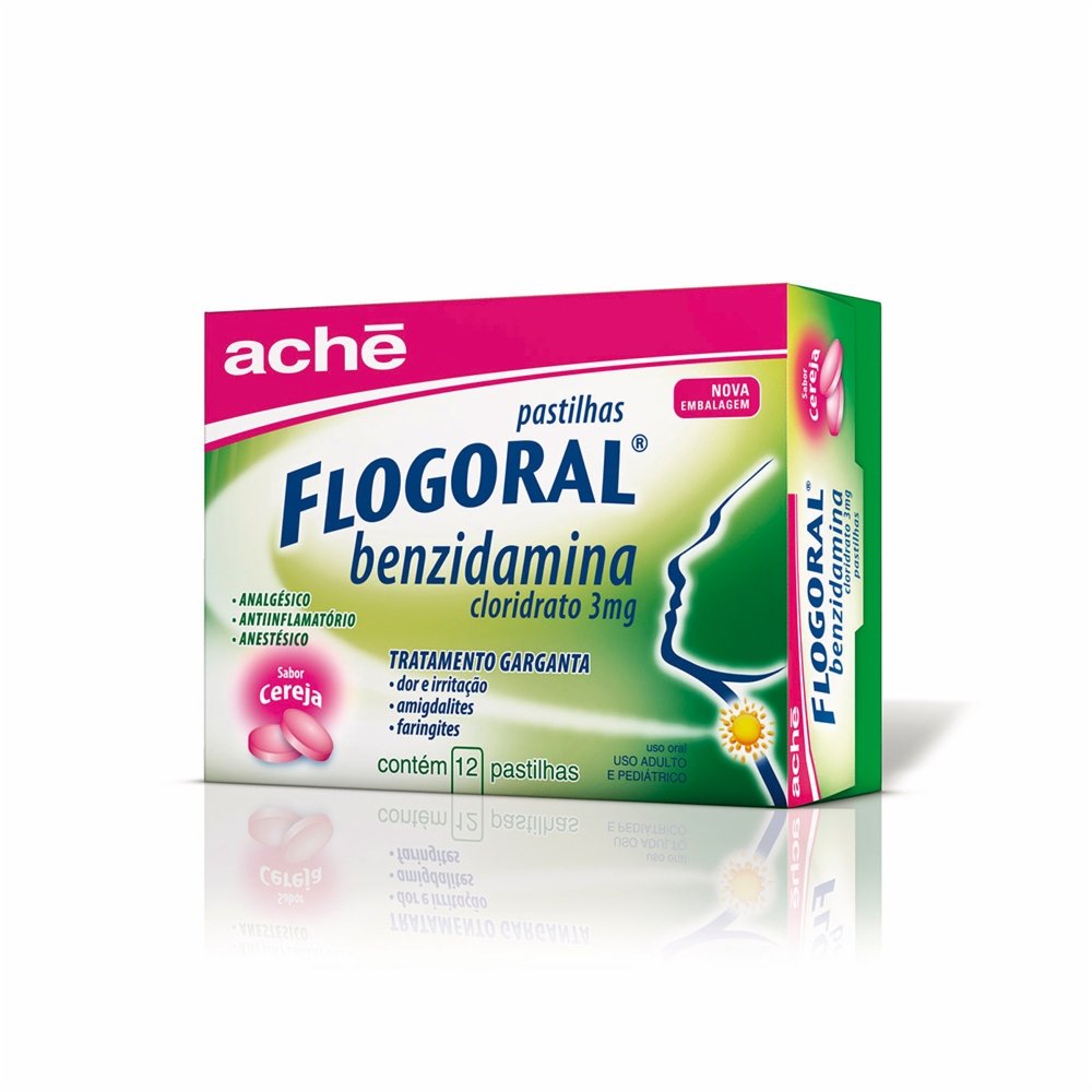 Flogoral Cereja 12 Pastilhas - PanVel Farmácias