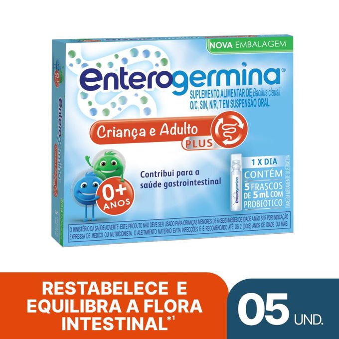 ENTEROGERMINA 4 BCFU/5ML COM 5 FRASCOS - PanVel Farmácias
