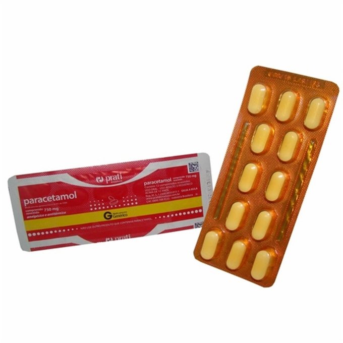 Paracetamol 750mg 12 Comprimidos Prati Donaduzzi Genérico - PanVel ...