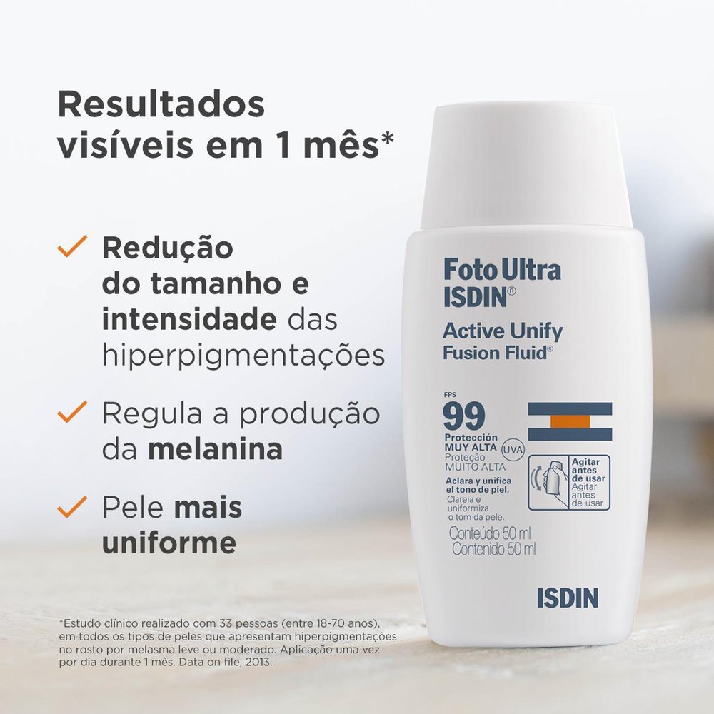 Clareador E Protetor Solar Isdin Active Unify Sem Cor Fps99 - PanVel ...