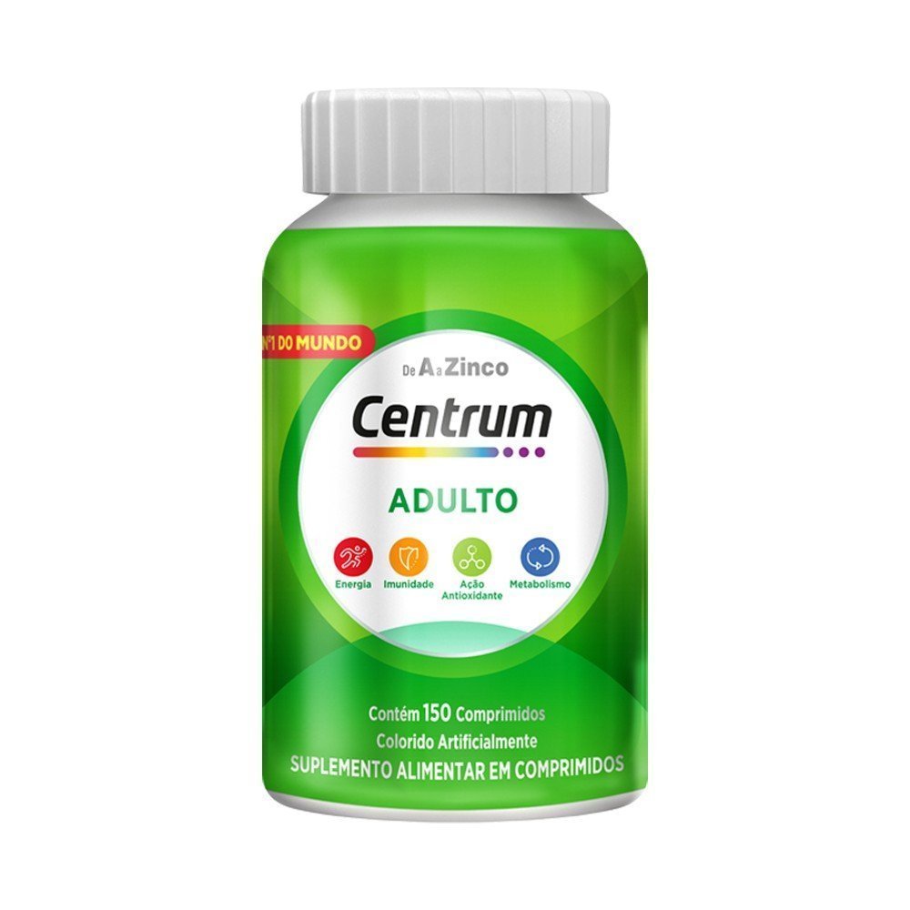 Centrum Multivitaminico Adulto Com Vitaminas De A A Z 150 Comprimidos ...