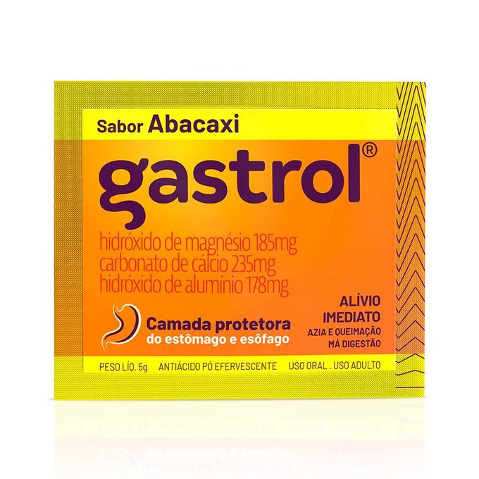 Gastrol Antiácido Pó Efervescente Sabor Abacaxi Sachê 5g - PanVel Farmácias
