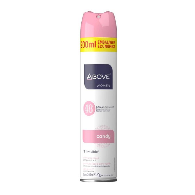 Desodorante Aerossol Above Invisible Candy 200ml - PanVel Farmácias