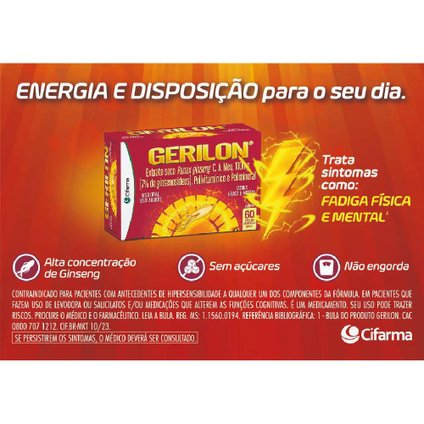 Gerilon Ginseng 60 Cápsulas - PanVel Farmácias