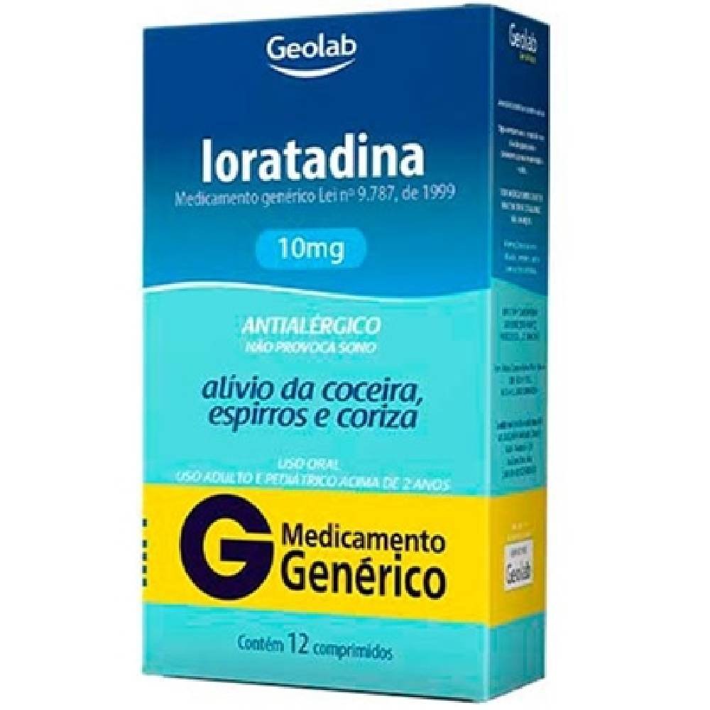 Loratadina 10mg Com 12 Comprimidos Geolab Generico - PanVel Farmácias