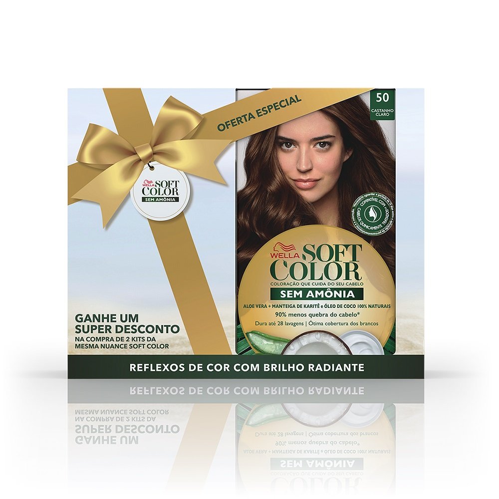 Kit Tintura Soft Color 50 Castanho Claro Com 2 Unidades - PanVel Farmácias